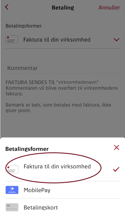 Sådan køber du togbilletter på DSB-app på faktura