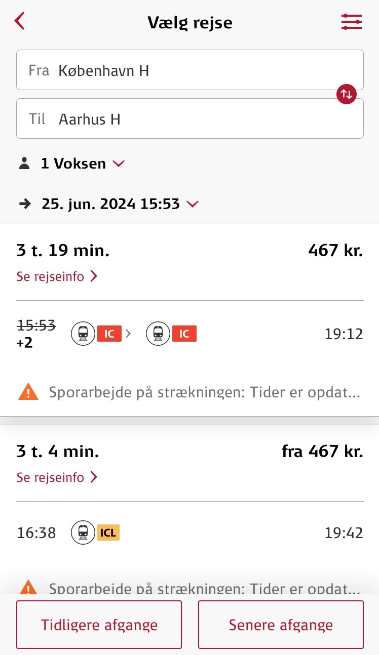 Sådan køber du togbilletter på DSB-app