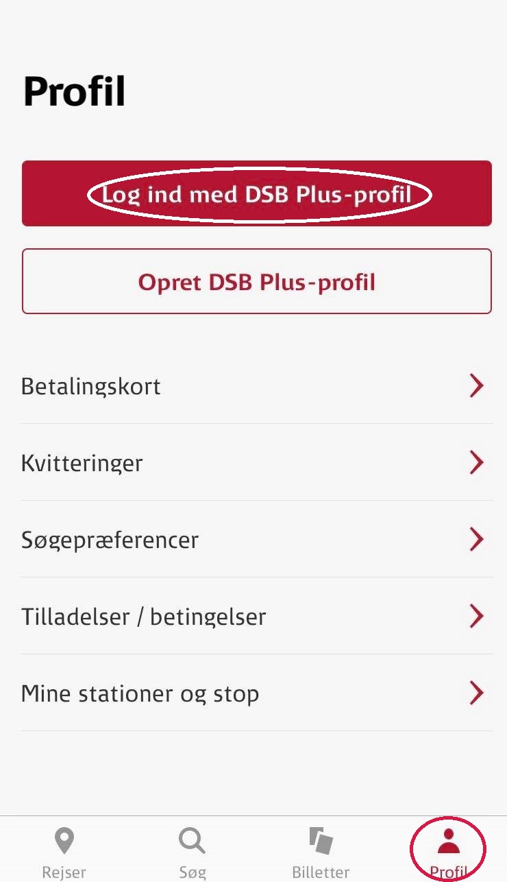 Sådan køber du togbilletter på DSB-app på faktura