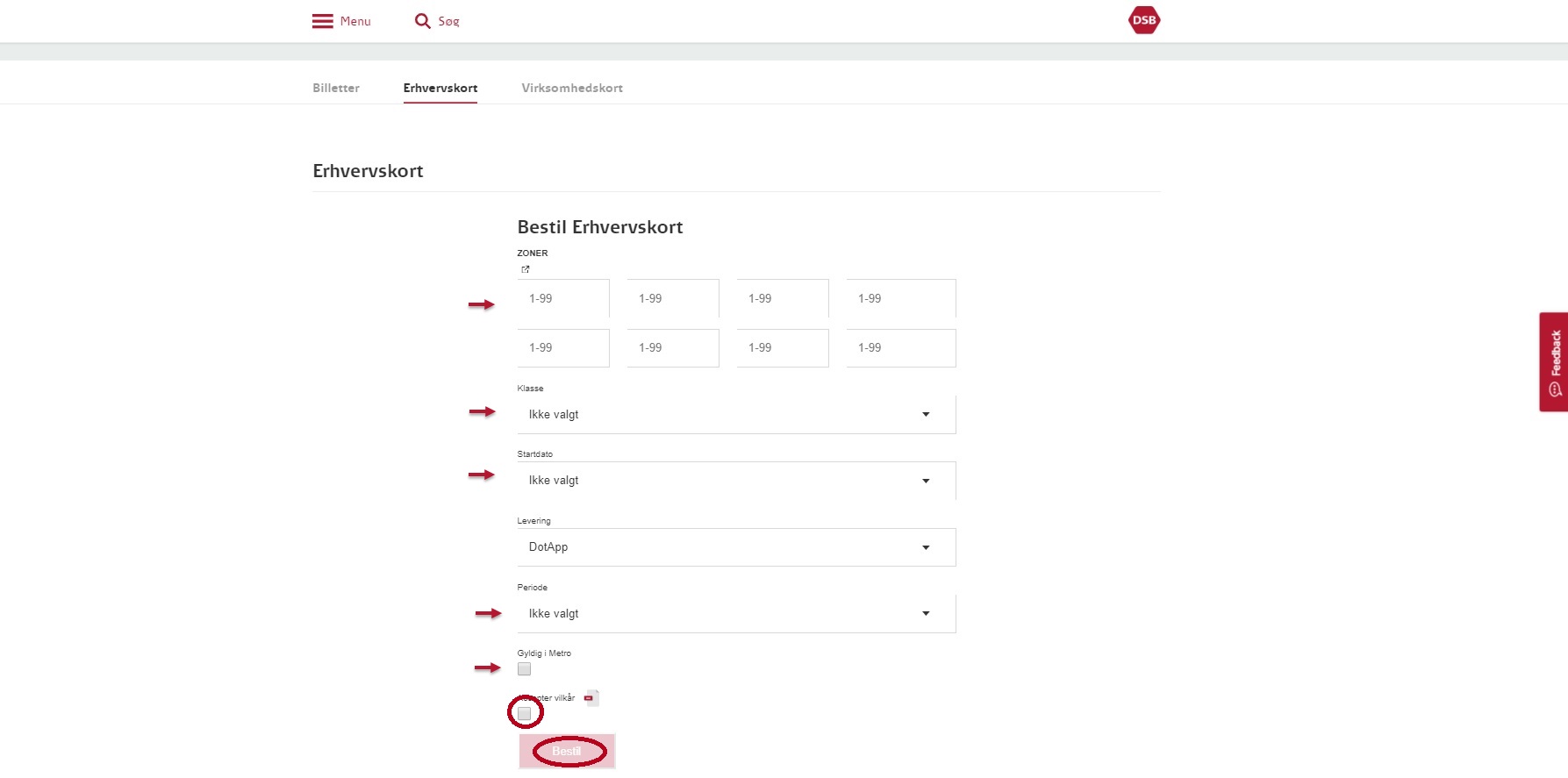 Sådan bestiller du Erhvervskort