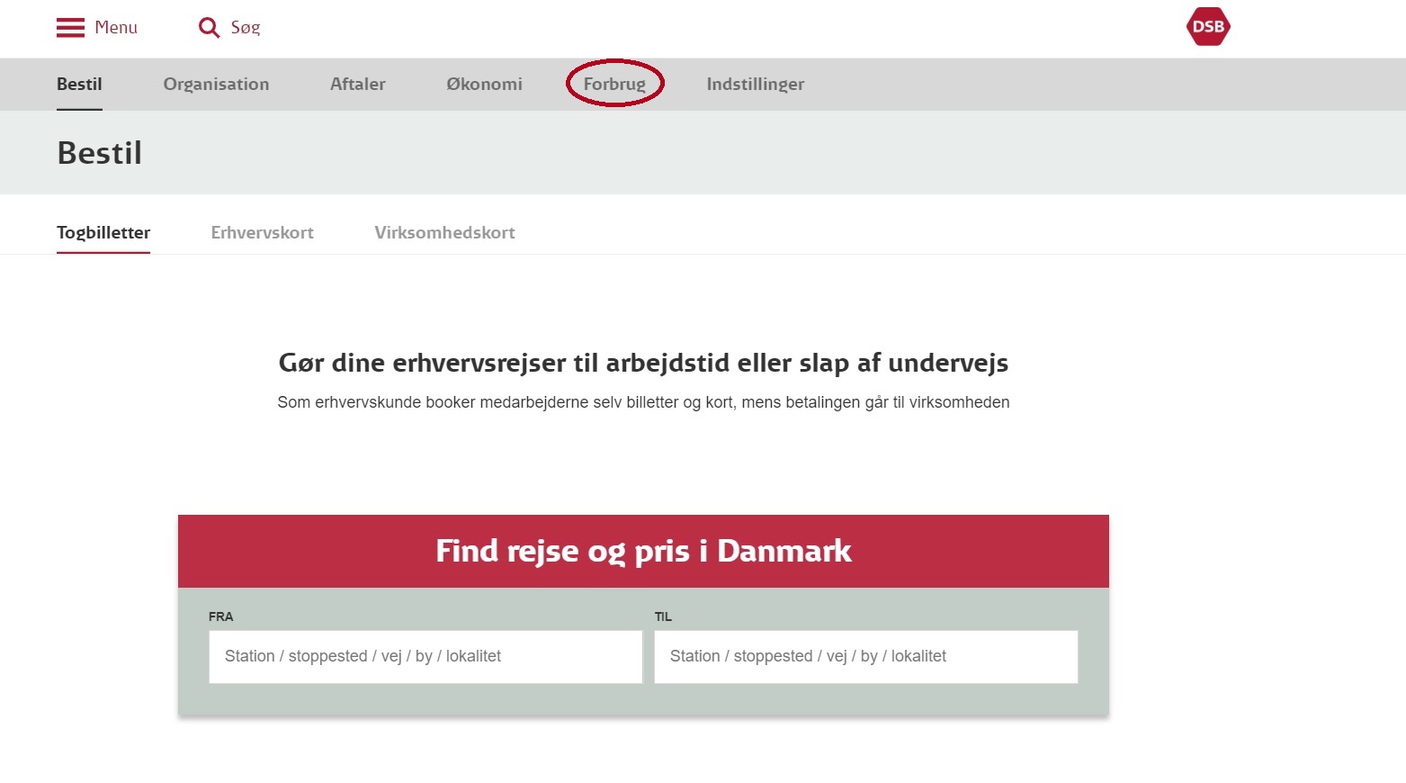 Sådan følger du forbruget på Rejsekort Erhverv