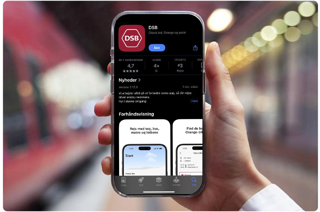 DSB's app | Sådan kommer du i gang