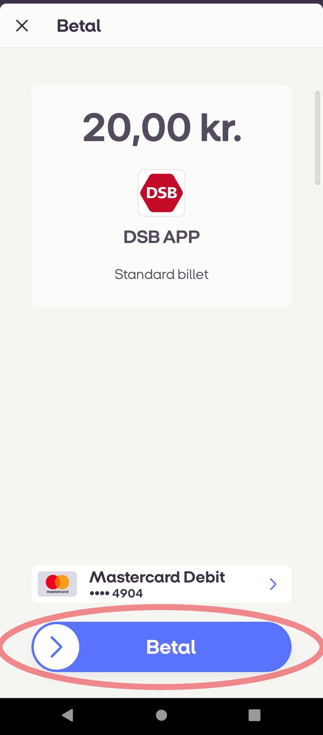 DSB | Cykelpladsbillet i DSB App